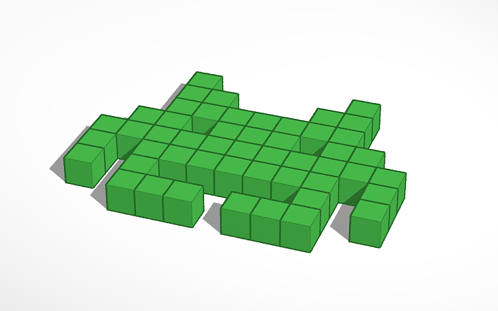3D design Space Invaders - Tinkercad