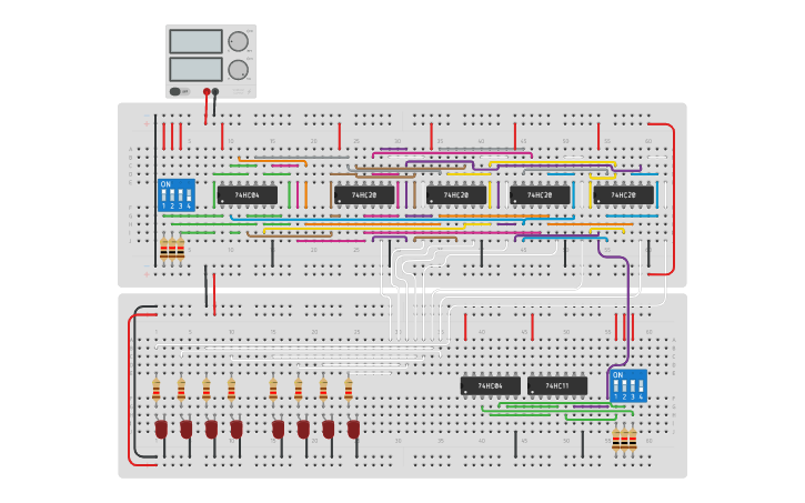 Circuit design Decoder - Tinkercad