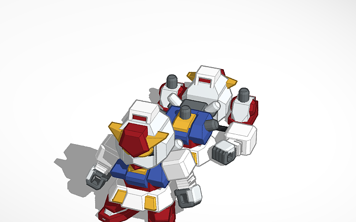 3D design RX-78 Chibi Gundam Gunpla kit - Tinkercad