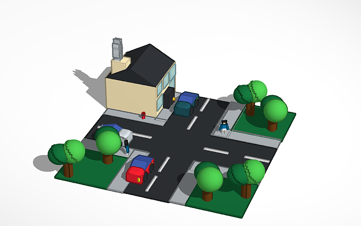 3D design An Intersection I Pass Every Day - Tinkercad