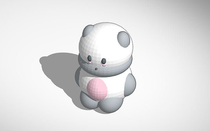 3D design panda - Tinkercad