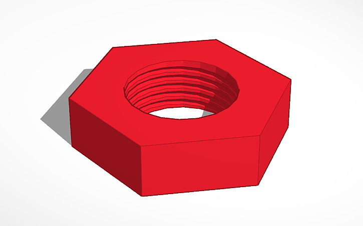 3D design Nut - Tinkercad