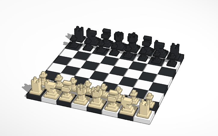 3D design Chess Board - Tinkercad