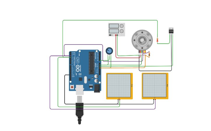 Circuit design PID Control with Encoder - Tinkercad