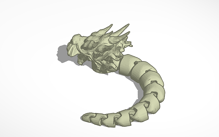 3d Design Articulated Dragon Tinkercad