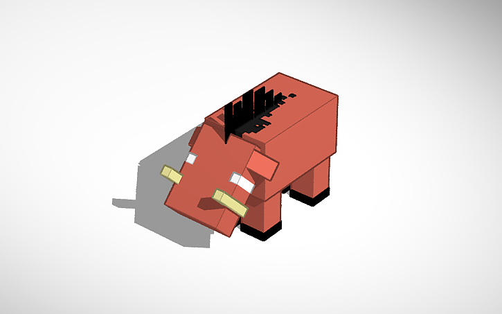3D design Hoglin minecraft - Tinkercad