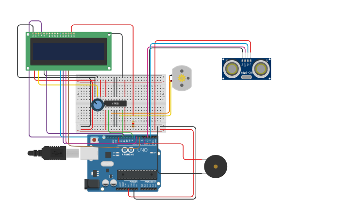 Circuit Design Tank Level Control System Iot Mini Project Tinkercad