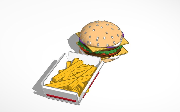 3D design Burger - Tinkercad