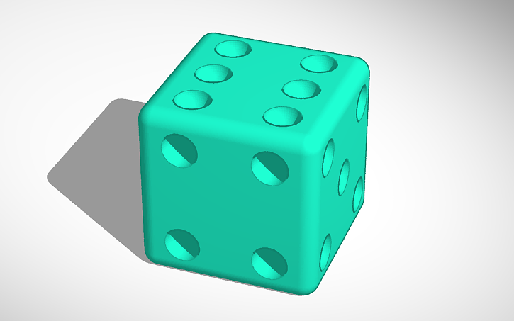 3d Design Dado Tinkercad