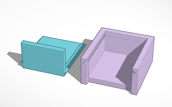 3d Design Small Box With Sliding Lid And Wall Tinkercad