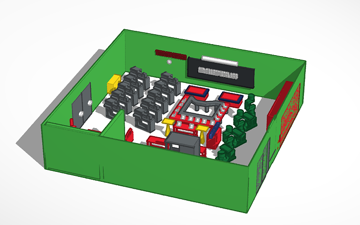 3D design Aaron's shop layout - Tinkercad