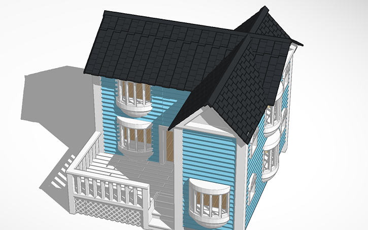 3D design Detailed house - Tinkercad