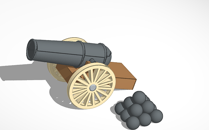 3D design OLD CANNON - Tinkercad