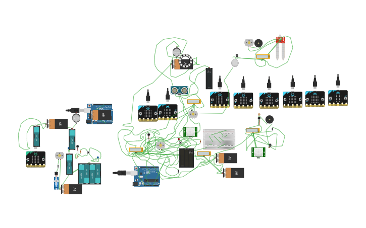 Circuit design Battery Computer - Tinkercad