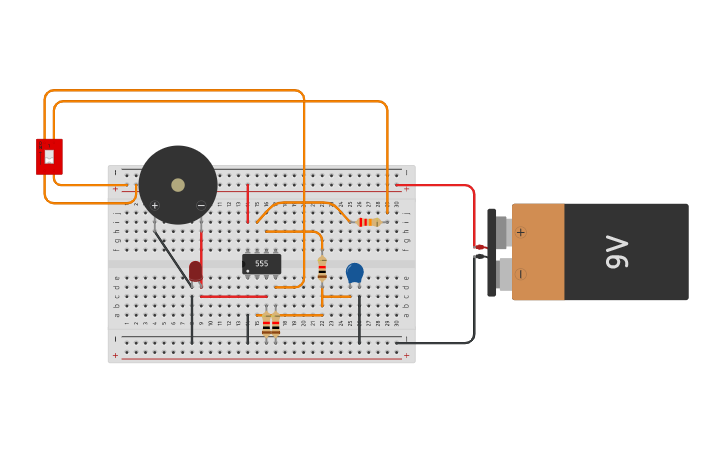 Circuit Design Water Level Alarm Using 555 Timer Ic Tinkercad