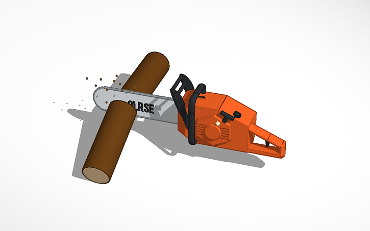 3D design chainsaw - Tinkercad
