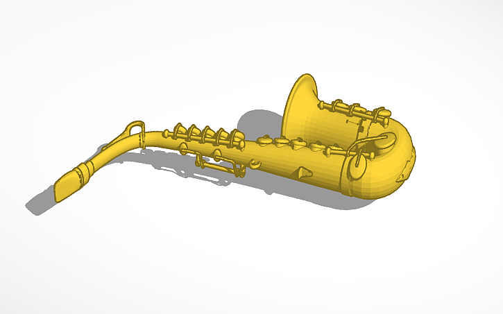3D design saxoFON - Tinkercad
