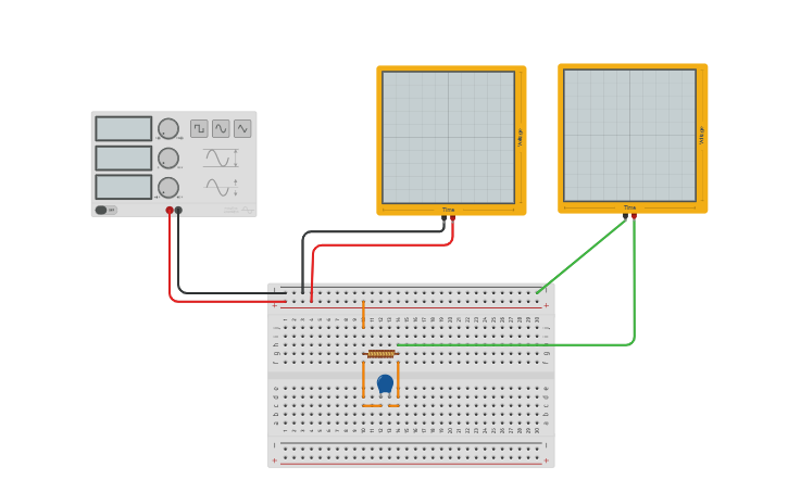 Circuit design Band Stop Filter - Tinkercad