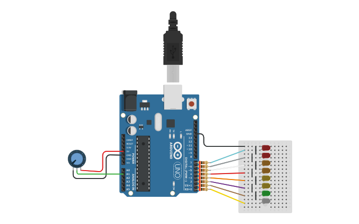 Circuit design Bar Graph | Tinkercad