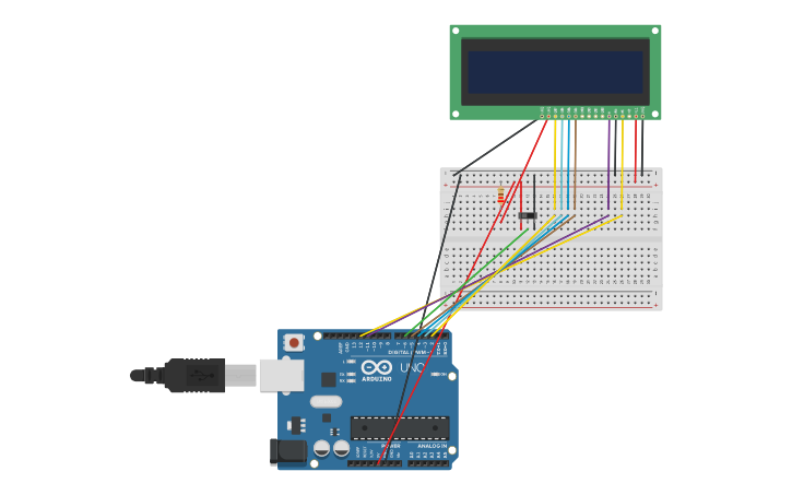 Circuit design quiz lcd | Tinkercad