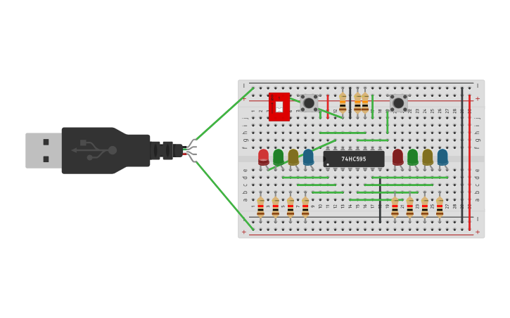 Circuit design raduga - Tinkercad