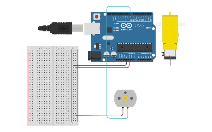 Circuit Design Motor Tinkercad