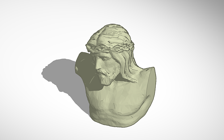 3D design JESUS BUST - Tinkercad