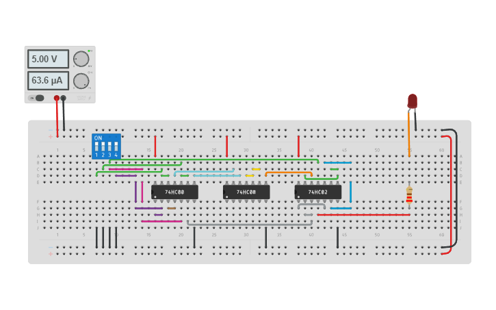 Circuit design Number 3 Simplified - Tinkercad