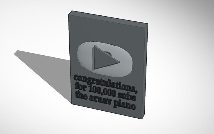 3D design silver play button | Tinkercad