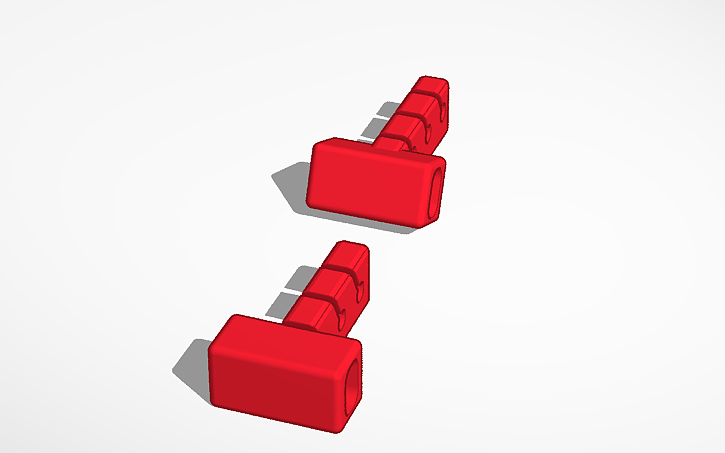 3D design Rubber band holders for experiments - Tinkercad