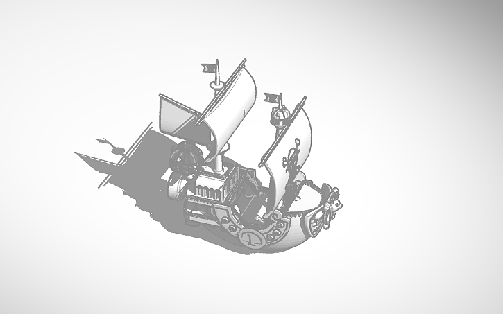 3D design Thousand Sunny - One Piece - Tinkercad