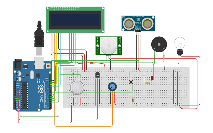 Circuit design smart home - Tinkercad