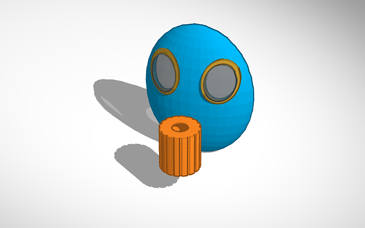 3D design respirator mask - gas mask system - Tinkercad