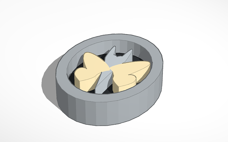 3D design moth #pendant #pendants - Tinkercad