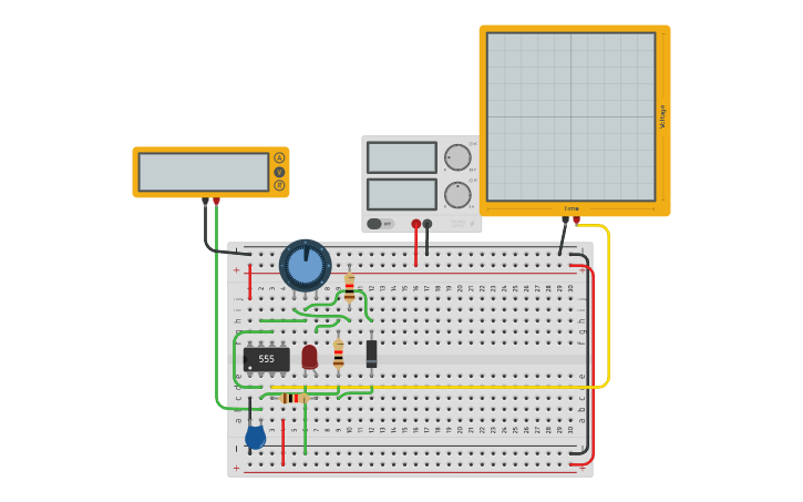 Circuit design pwm con 555 - Tinkercad