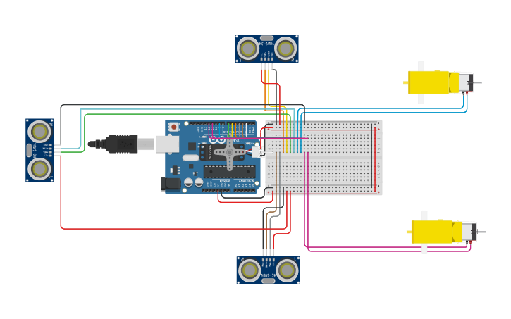 Circuit design smart car - Tinkercad
