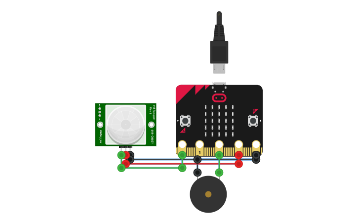 Circuit design Motion sensor - Tinkercad