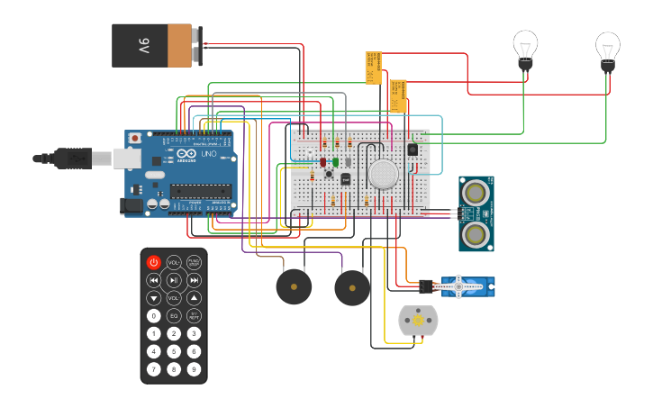 Circuit design Projeto Domotica - Tinkercad