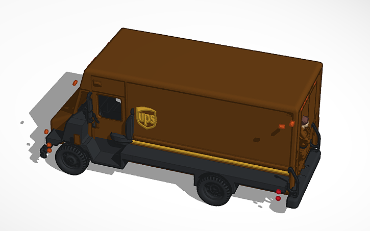 3D design UPS delivery van | Tinkercad