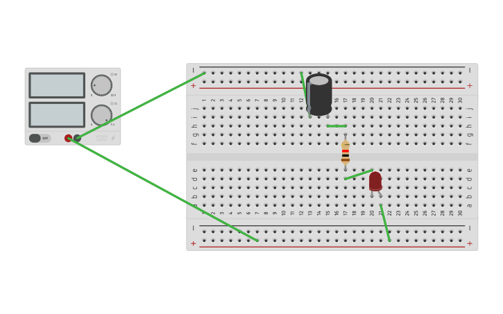 Circuit Design Capacitance In Series Tinkercad