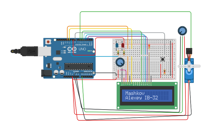 Circuit design Mashkov Alexey IB-32 | Tinkercad