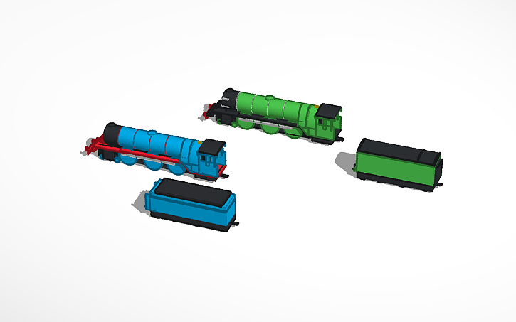 3D design LNER Flying Scotsman and Gordon - Tinkercad