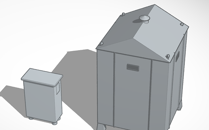3D design HO Scale Signal box - Tinkercad