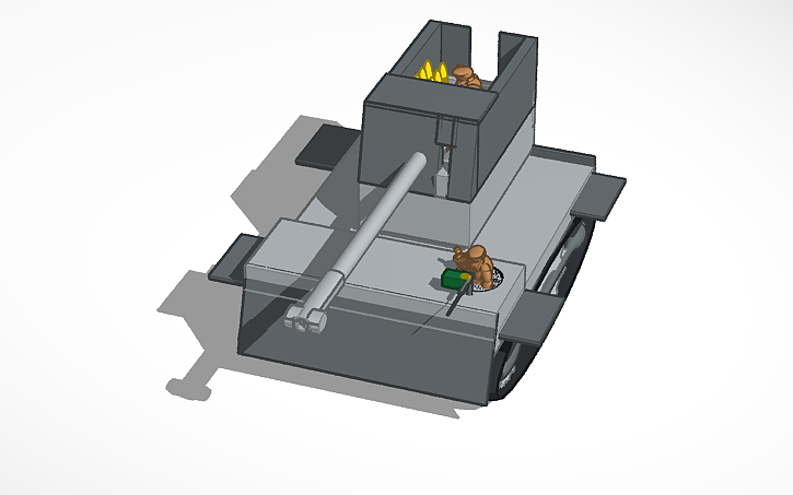 3D design Anti-Tank Tank - Tinkercad