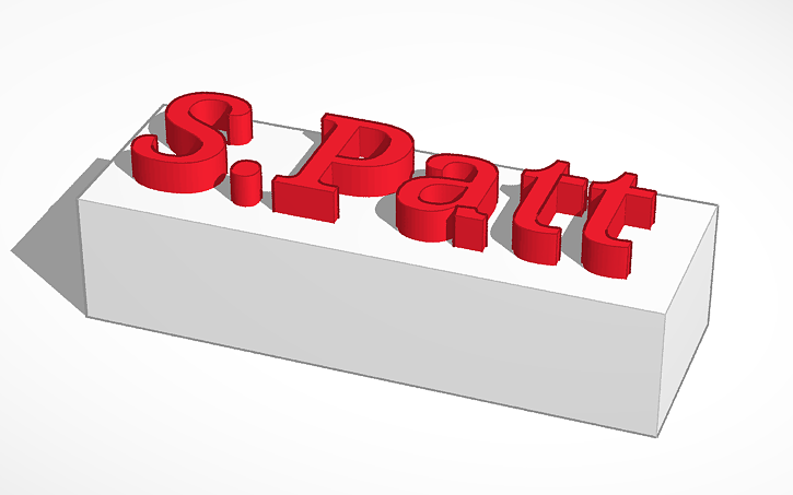 3d Design Sp Initials Tinkercad