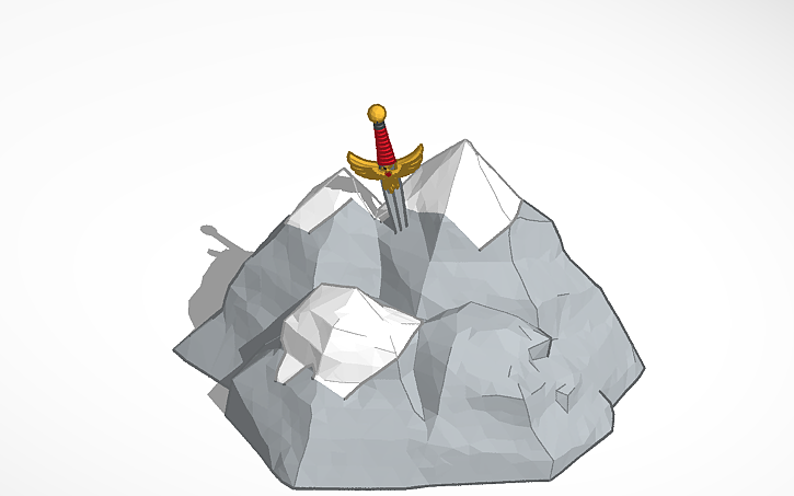 3D design The sword in the rock - Tinkercad