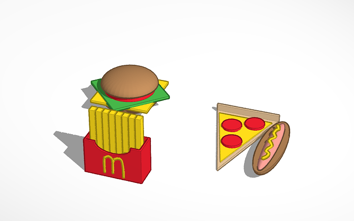 3D design Fast Food | Tinkercad