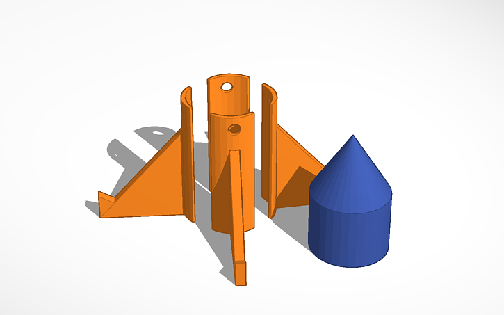 3D design rocket fins and cone | Tinkercad