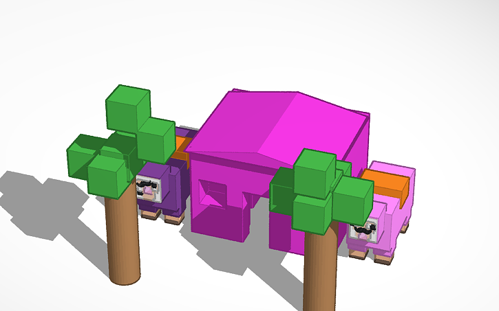 3D design Pink sheep and Purple Shep :BY RILEY - Tinkercad