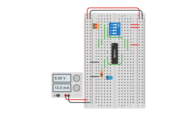 Circuit design OR Gate using NAND Gate | Tinkercad